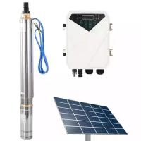 China 64m Max Head 1.7m3/H 48V DC Submersible Solar Water Pump Complete Set 400W for sale