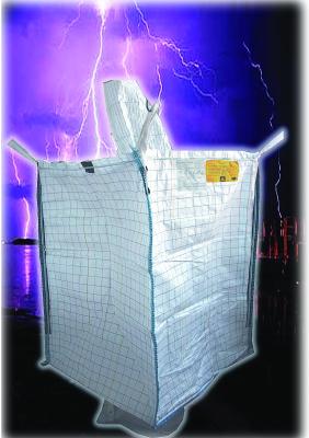 China Conductive groundable big bags FIBC for dyes chemical powders flammable goods for sale
