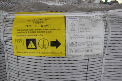 China Baffle Conductive Industrial Bulk Bags Anti - Sifting For Flammable Goods for sale