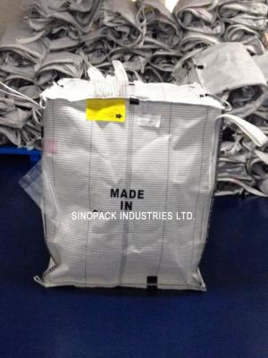 China White Conductive Big Bags , Fibc Big Bags Preventing Combustion And Explosion for sale