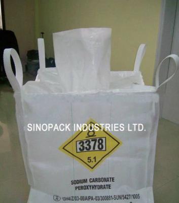 China Corner Loops UN Bulk Bags 2200lbs ASTM G 154-00 White 1000kgs for sale
