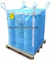 China Dissipative FIBC anti static bulk bags CROHMIQ blue / white for dangerous chemical powder for sale