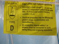 China TYPE D Conductive Blue PP Jumbo Bags Anti - Sift Anti Static Bulk Bags For Chemical Powders for sale