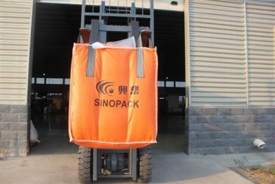 China PP material normal baffle cube bag FIBC for flour / carbons / chemical powders for sale