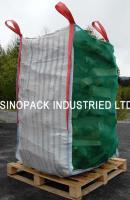 China Tall Red Firewood Ventilated Mesh FIBC Bulk Bag With Corner Loops 2202 Lbs for sale