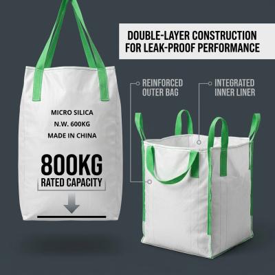 China Industrial Chemical Product Packaging Bulk Bag 800kg Capacity UV-Resistant Double-Layer Construction for Organic for sale