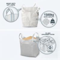 China Versatile Container Bags Bulk Storage Solution 1500kg Removable PE Liner System Hazardous and Non-Hazardous for sale