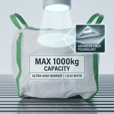 China Premium Aluminum Foil Liner FIBC 1000kg Ultra-High Barrier for Oxygen-Sensitive Chemical Packaging <0.01 WVTR for sale