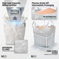 China Certified  Raw Material Packaging FIBC 800kg Cleanroom-Manufactured PE Liner for API Intermediate for sale