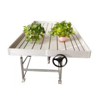 China Agriculture Ebb And Flow tables Hydroponic  seedling Grow Rolling Bench seedbed with abs tray for sale