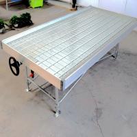 China 4x8feet Movable Ebb And Flood Rolling Bench Table Abs Tray In Greenhouse for sale