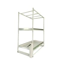China 4'X8' Mobile Vertical Multi Cucumber Growing Rack Greenhouse Indoor Ebb And Flow Rolling Tables for sale