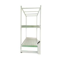 China 4'X8' Mobile Vertical Multi Cucumber Growing Rack Greenhouse Indoor Ebb And Flow Rolling Tables for sale