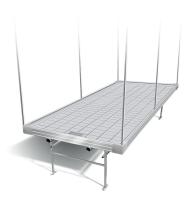 China 5x13 Feet Ebb Seedbed With Trellis Hanging Net Light For Medical Plants Rolling Greenhouse Benches for sale