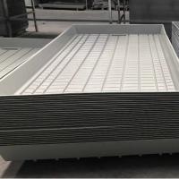 China 1.22x2.44m Ebb And Flow Rolling Bench Seedbed Abs Tray Gray Color For Drain Water Greenhouse Rolling Bench System for sale