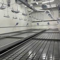 China 1.22x2.44m Ebb And Flow Rolling Bench Seedbed Abs Tray Gray Color For Drain Water Greenhouse Rolling Bench System for sale