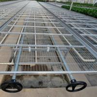 China 1.7m 1.8m Welded Wire Mesh Steel Rolling Benches Table Seedbed For Vegetable Nursery Seedling In Greenhouse for sale