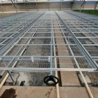 China Diy Commercial Greenhouse Rolling Benches Galvanized Steel Mesh For Orchid Nursery Flowers Irrigation for sale