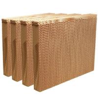 China 1500mm Height Brown Color Cooling Pad Wet Pad Greenhouse Cooling Pad System Evaporative for sale