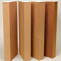 China 1500mm Height Brown Color Cooling Pad Wet Pad Greenhouse Cooling Pad System Evaporative for sale
