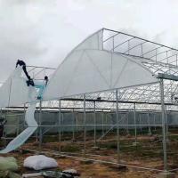 China 40 Mesh Insect Net Covered Multi Span Sawtooth Type Greenhouse  For Rose In Tropical Area for sale