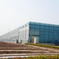 China Farming Venlo Aluminum Frame Glass Greenhouse For Agriculture Growing for sale