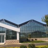 China 10x8 20 X 40 Big Span Venlo Multi Span Glass Greenhouse Growing Vegetable Show For Exhibition Hall for sale