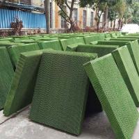 China 2m Fan And Pad Greenhouse Cooling Pad Green  Brown Wet Pad Evaporative Cooling System for sale