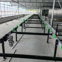China Growing System Rolling Greenhouse Tables Adjustable Shuttle Bench System Agriculture Movable Bench for sale