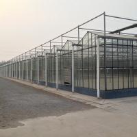 China Large Prefabricated Outdoor And Indoor Backyard  Glass Greenhouse For Flower Growing for sale