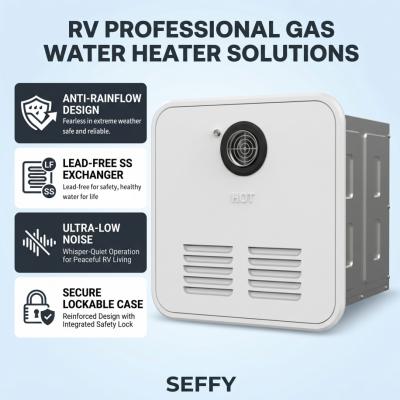 China Auto Drain Anti Freeze LPG Water Heater 65000-80000 BTU Rainproof for RV Campervan for sale