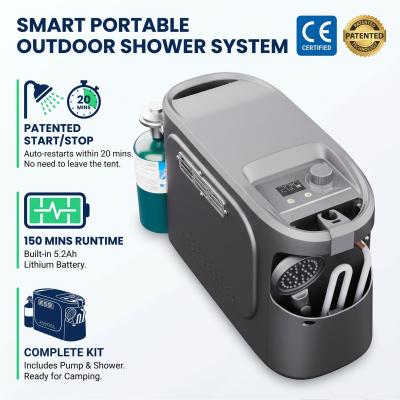 China Portable Off Grid Propane Water Heater 5200mAh Battery Ignition Outdoor Shower for Camping RV Hunting for sale