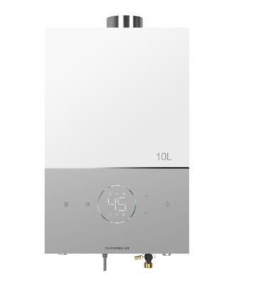 China 10L Tankless Natural Gas Water Heater Stainless Steel Heat Exchanger Wall Mounted for sale