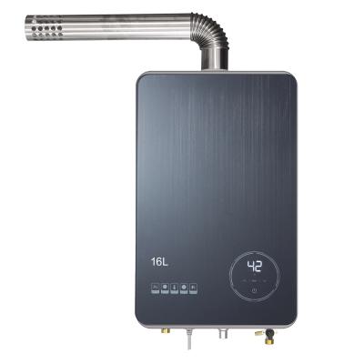 China Compact Natural Gas Tankless Water Heater 12L Copper Heat Exchanger Wall Mounted for sale