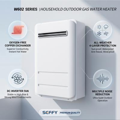 China Outdoor Gas Water Heater 16L IPX5 Moisture Protection Anti-Freeze for Home Bathroom for sale