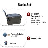 China Portable Propane Camping Water Heater 6L/min 5200mAh for Outdoor Winter Shower for sale