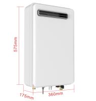 China 16L Outdoor Natural Gas Tankless Water Heater IPX5 Copper Heat Exchanger Instant Hot Water for sale