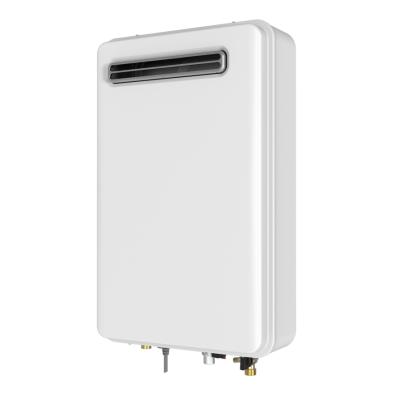 China Weatherproof 16L Tankless Gas Water Heater Outdoor Copper Heat Exchanger for sale