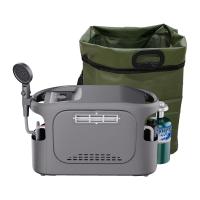 China Portable Propane Camping Shower Water Heater 6kW 40L Bucket Bag for sale