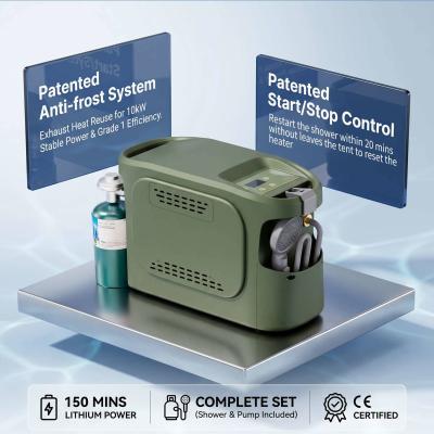 China Portable Tankless Gas Water Heater 5200mAh Dual-Power Outdoor Instant Hot Water for Camping for sale