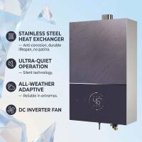 China Twin Wall Chimney Gas Water Heater 10L Sealed Combustion Safe for Airtight Rooms for sale