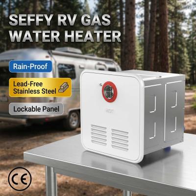 China Recessed Built-in RV Tankless Water Heater 15x15 Inch Gas Propane Instant Hot Water Boiler for Camper for sale