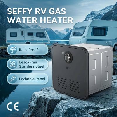 China 15x15 Inch Stainless Steel Tankless Gas Water Heater 45dB Quiet for Caravan RV Use for sale