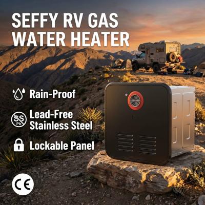 China OEM Custom Propane LPG RV Camper Van Water Heater 65000-80000 BTU Stainless Steel Tankless LED Display for sale