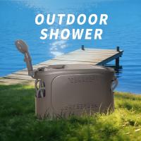 China Portable Propane Gas Water Heater 5200mAh Dual Power Outdoor Tankless Geyser for Camping RV Pet Bathing for sale