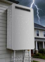 China Smart Outdoor Gas Water Heater 16L 42kW Ultra-Quiet Anti-Freeze Remote Control for sale