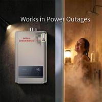 China Tankless Natural Gas Water Heater 18L Built-in Lithium Battery Stainless Steel Heat Exchanger DC Fan for sale