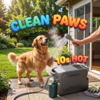 China Portable Outdoor Tankless Gas Water Heater 6L Propane Camping Shower Hiking Instant Hot Self-Cleaning Nylon CE Eco-Friendly for sale