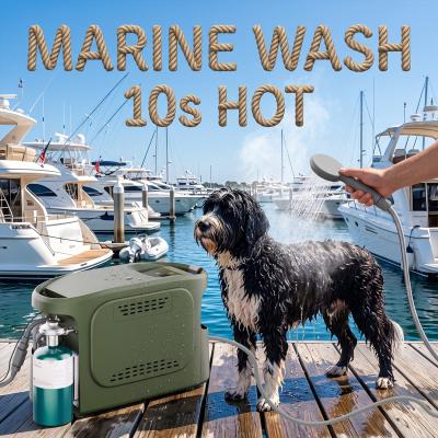 China 10kW High Power Tankless Propane Water Heater with 6L/min Flow and 5200mAh Battery for Portable Outdoor Dog Wash Station for sale
