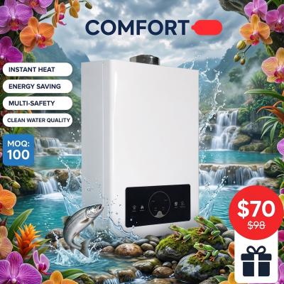 China LPG Gas Water Heater Instant Gas Boiler with 10s Fast Heat Copper Heat Exchanger Wall Mounted for Household and Commercial Use for sale